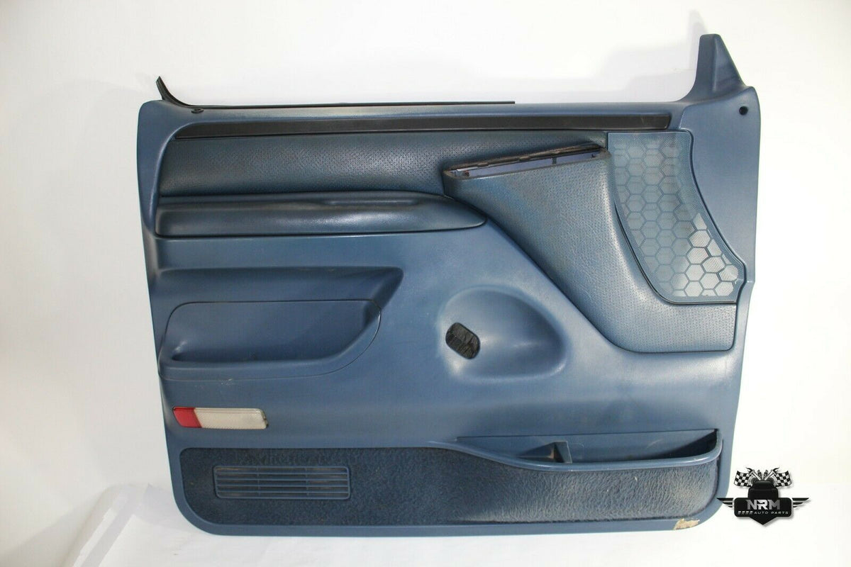 92 93 94 95 96 F 150 Bronco Front Left LH Driver Door Panel Trim Power Blue