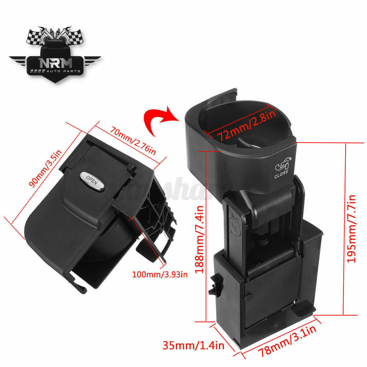 2001-2004 Mercedes-Benz W203 C320 C240 C230 center console cup holder ...